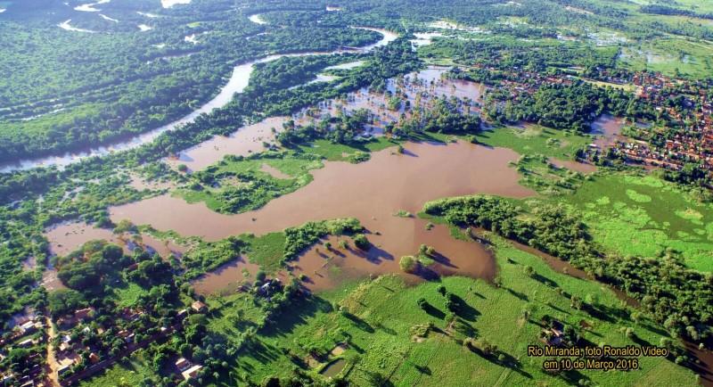 Depois de registrar 10º maior cheia, nível do rio Miranda começa a ...